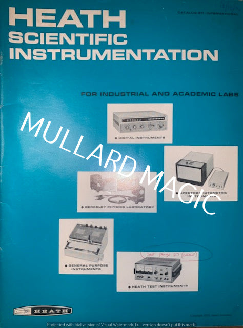 HEATHKIT, SCIENTIFIC EQUIPMENT CATALOGUE, 1970 – MULLARD MAGIC