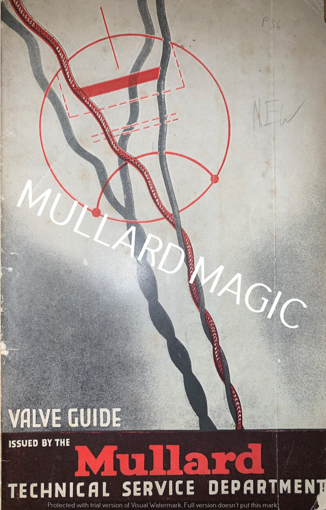 MULLARD, VALVE GUIDE, 2ND EDITION, 1932, LOOSE COVERS – MULLARD MAGIC