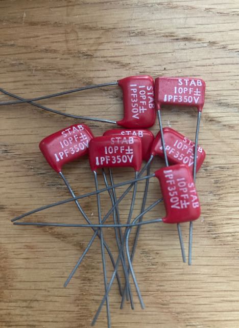 STAB, HIGH GRADE, SILVER MICA CAPACITOR, 10pF @ 350V WKG, 10pF ...