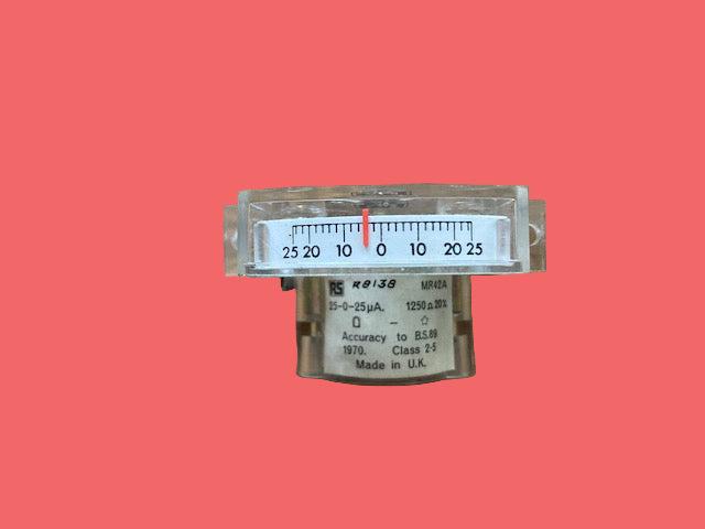 EDGE MOUNT, EDGE INDICATOR, CENRE ZERO 25--0-35uA, 1250R, MR42A, RS RA ...