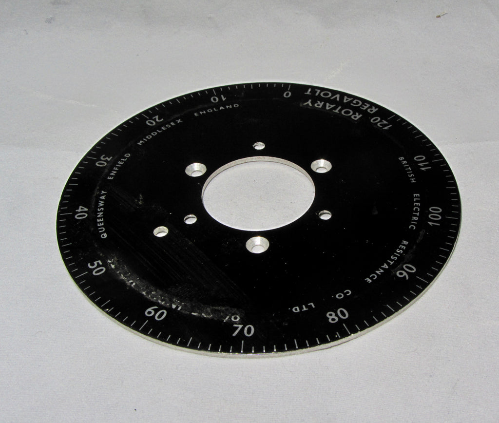 SCALE PLATE FOR ROTARY REGAVOLT, VARIAC – MULLARD MAGIC
